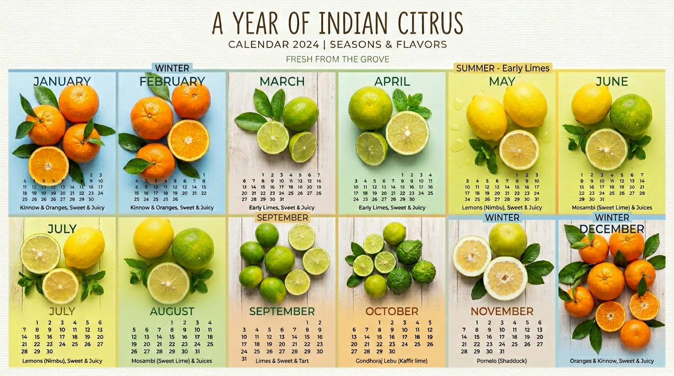 Seasonal Citrus Guide India: What to Juice Each Month | InstaCuppa