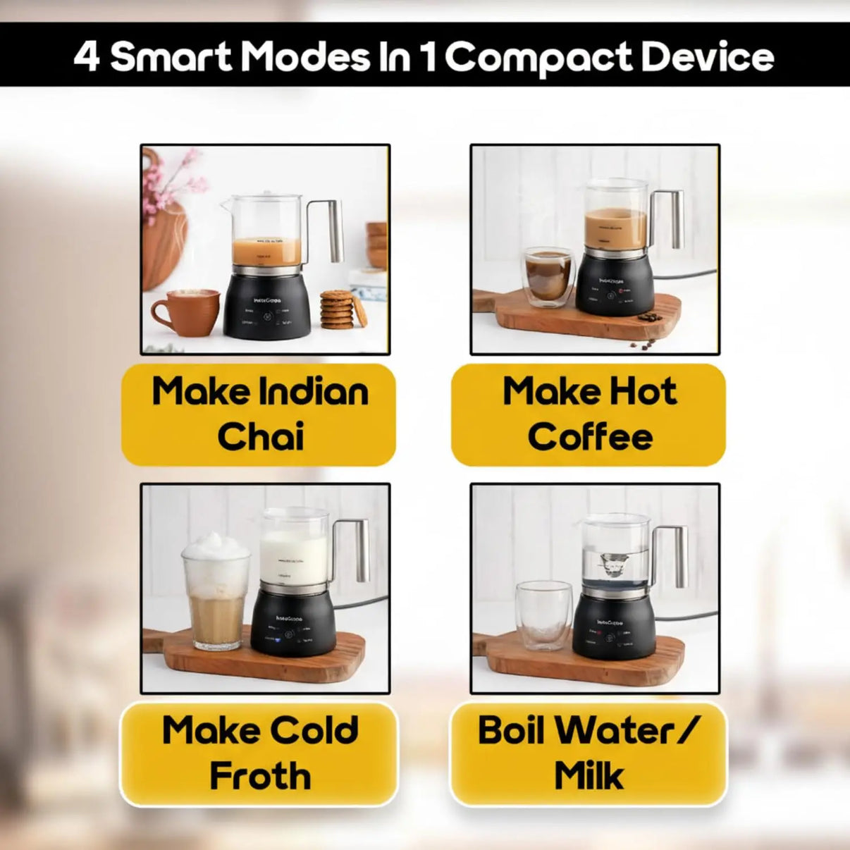 Automatic Chai Maker 400ML with Auto Shut-Off | InstaCuppa